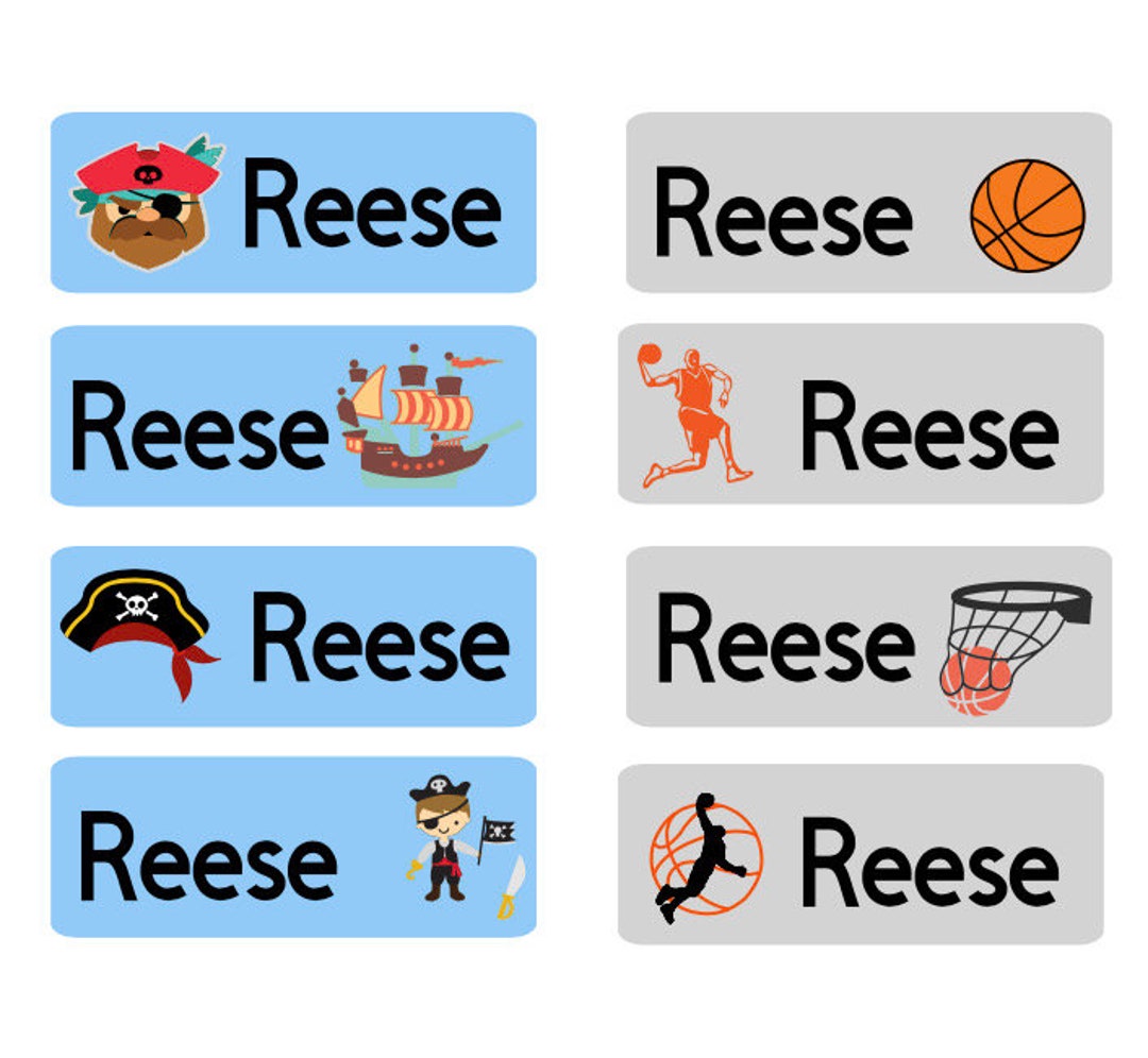 Personalized School Labels, Personalized Name Labels, Custom Name ...