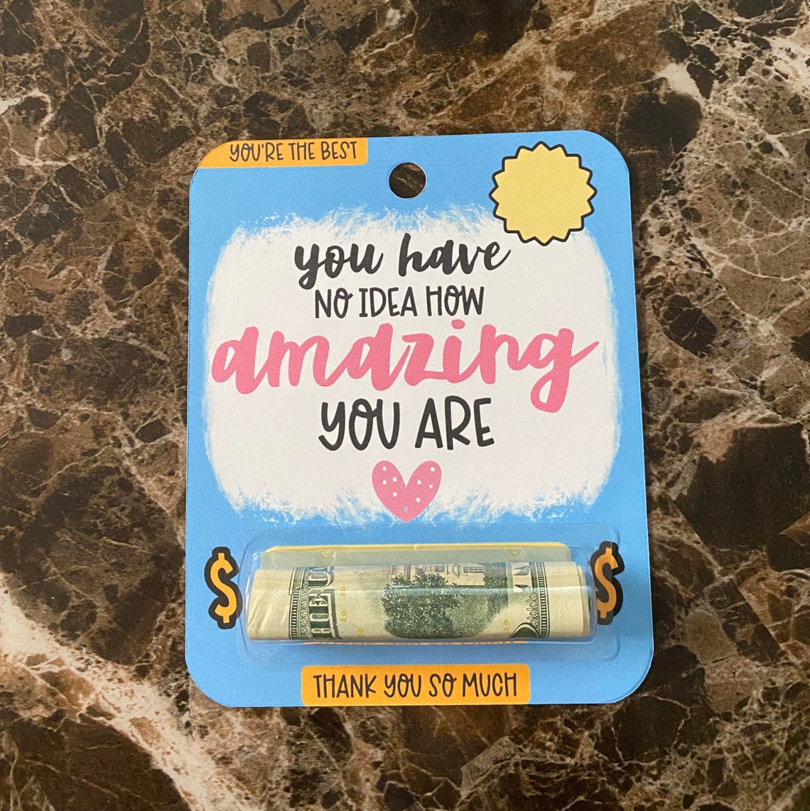 Thank You Money Card Thank You Card Thank Greeting Card - Etsy