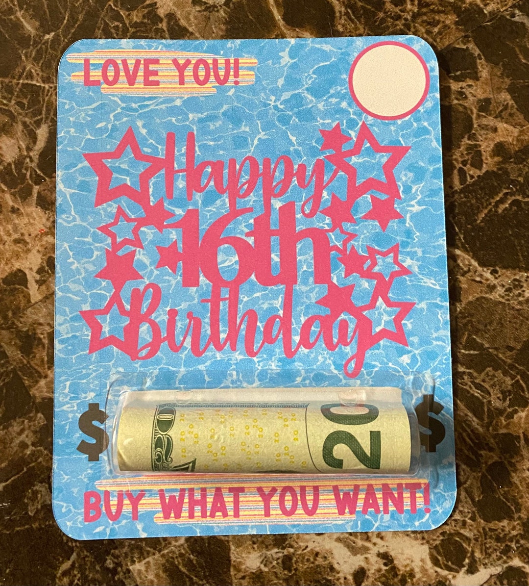 Birthday Money Card Birthday Girl Card Sweet 16 Card Sweet Sixteen Card ...