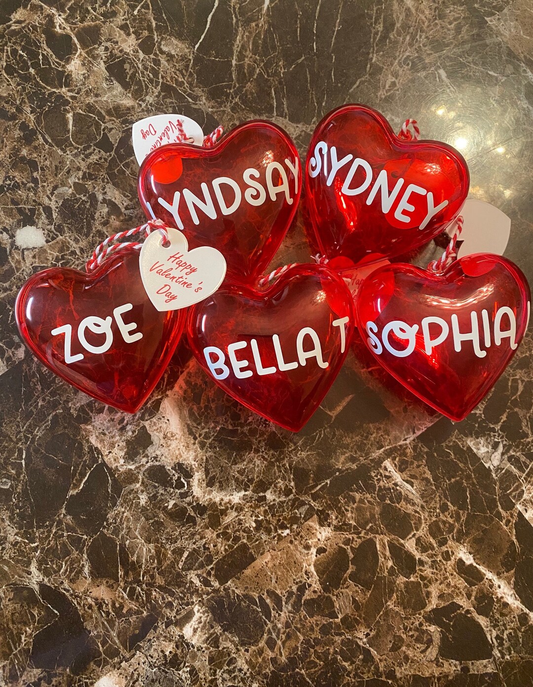 Personalized Fillable Plastic Heart: Valentine's Day Favor - Etsy