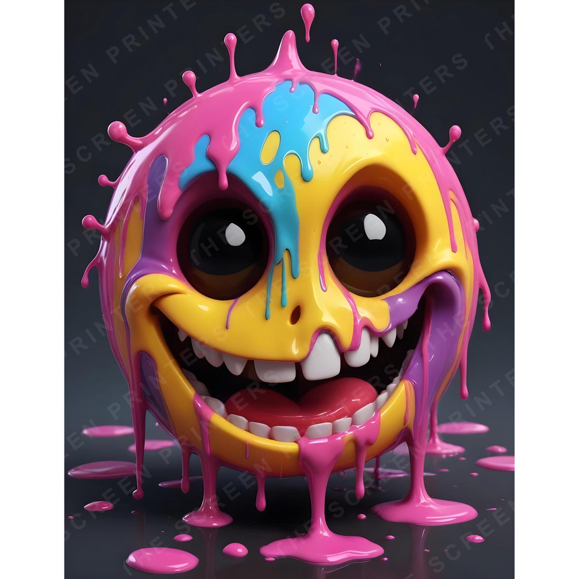 Melting Smiley Image - Etsy