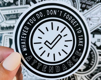Take Attendance Sticker - Etsy