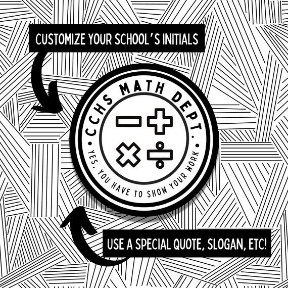 Set of 10 / Custom Math Department / Waterproof Vinyl Stickers - Etsy