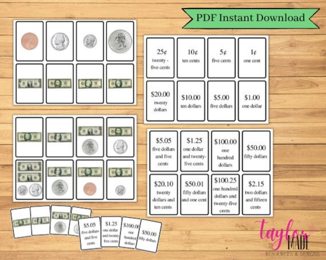 Money Flashcards| Toddler | Preschool Education| Printable Card ...