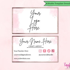 Neutral Business Card Elegant Business Card Editable Diy-template ...
