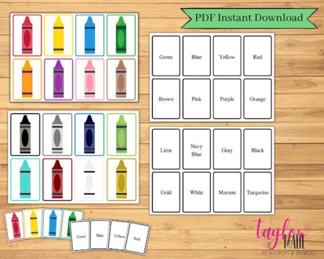 Color Flashcards| Toddler and Preschool Education| Printable Cards ...