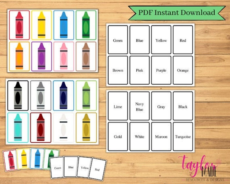 Color Flashcards| Toddler and Preschool Education| Printable Cards ...