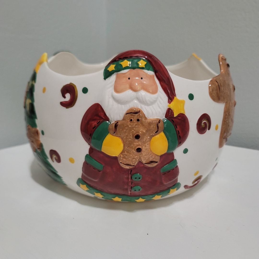 St. Nicholas Square Santa Bowl - Etsy