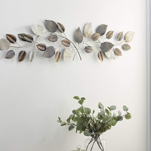 Traditional Metal Leaf Wall Art Metal Wall Decor Living - Etsy