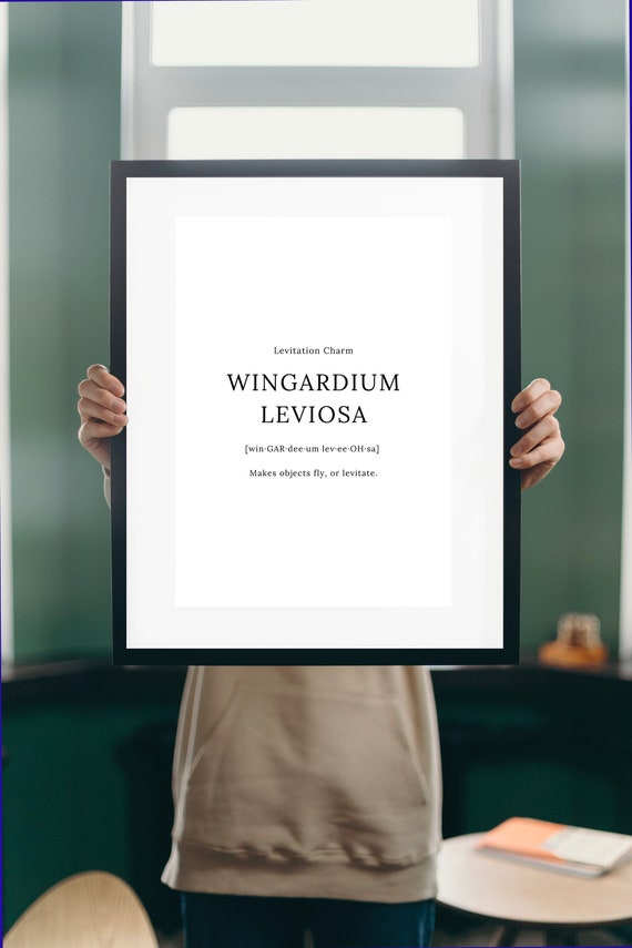 Wingardium Leviosa Poster A3 // Spell Art Deko Print - Etsy