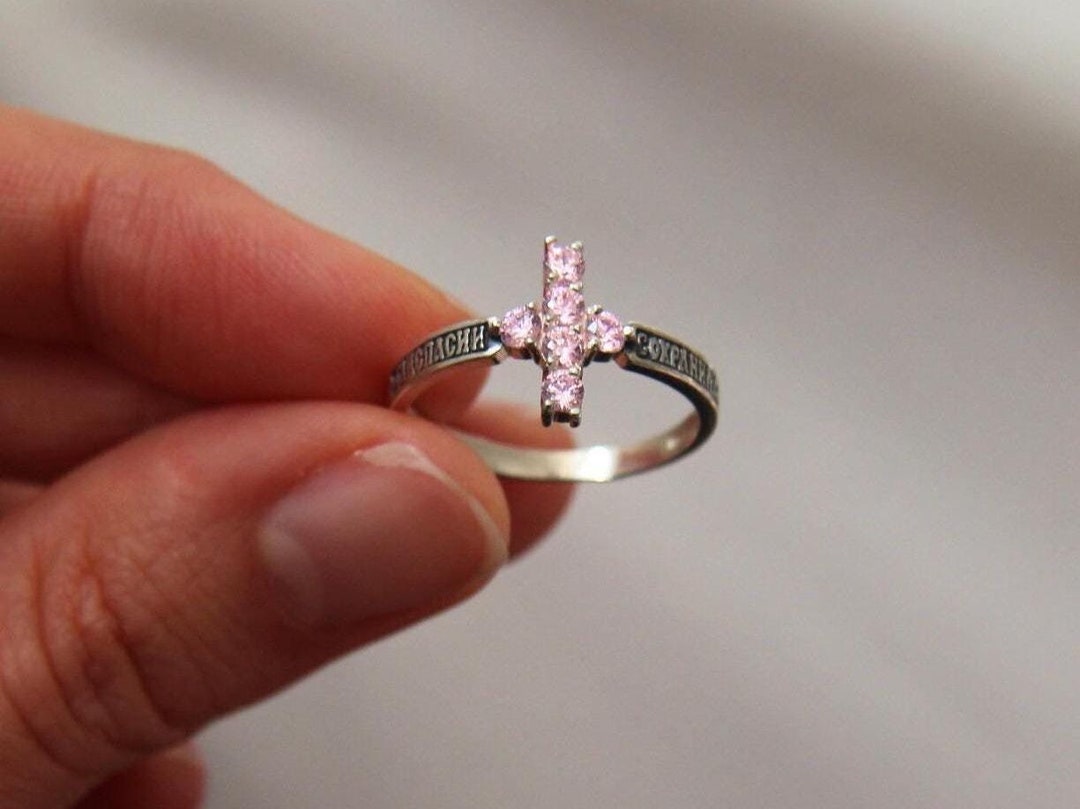 Cross Ring Sterling Silver 925, Eastern Orthodox Ring for Women ...