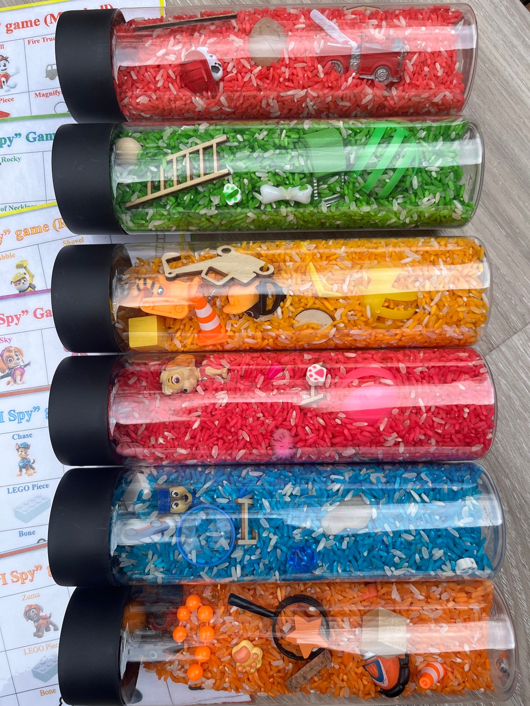 Sensory I Spy Bottles/montessori/favorite Pups I Spy/ Sensory Kit ...