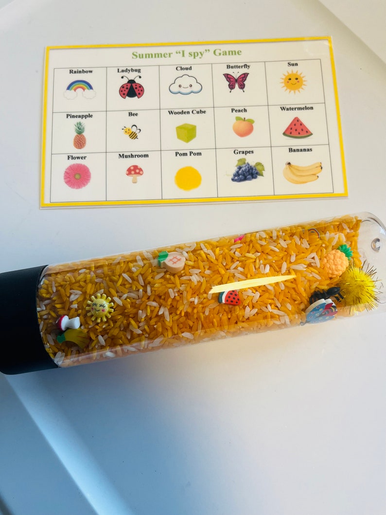Sensory I Spy Bottles/montessori/i Spy Summer Sensory Bottle/sensory ...