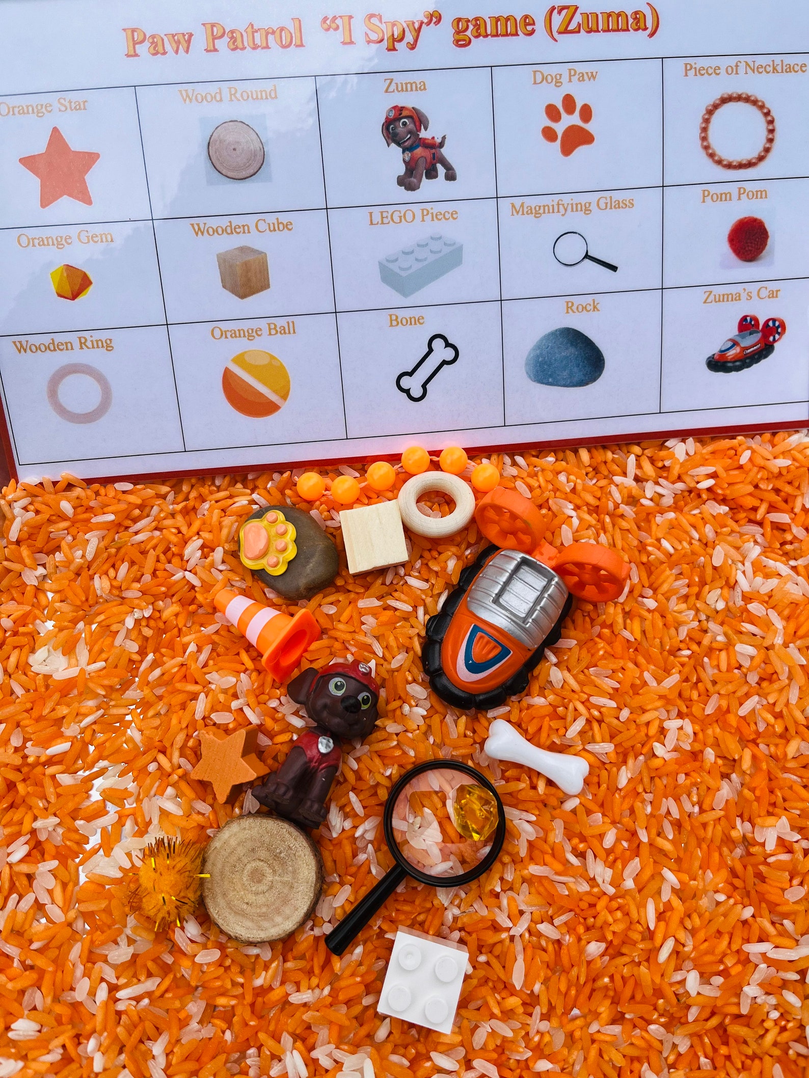 Sensory I Spy Bottles/montessori/favorite Pups I Spy/ Sensory Kit ...