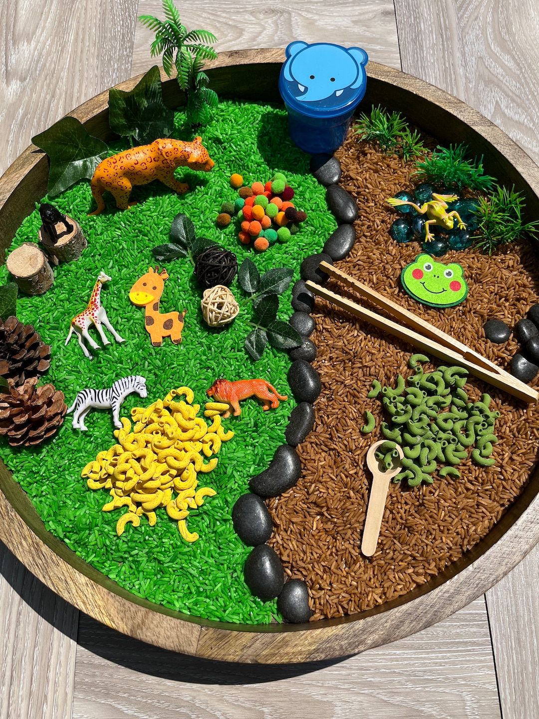 Sensory Bin/montessori/safari Animals Sensory Bin/safari Animals/zoo ...