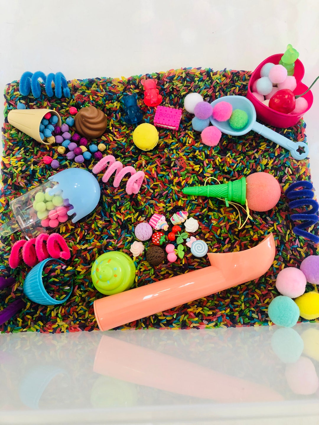 Ice Cream Sensory Bin: Pretend Play Montessori Toy - Etsy