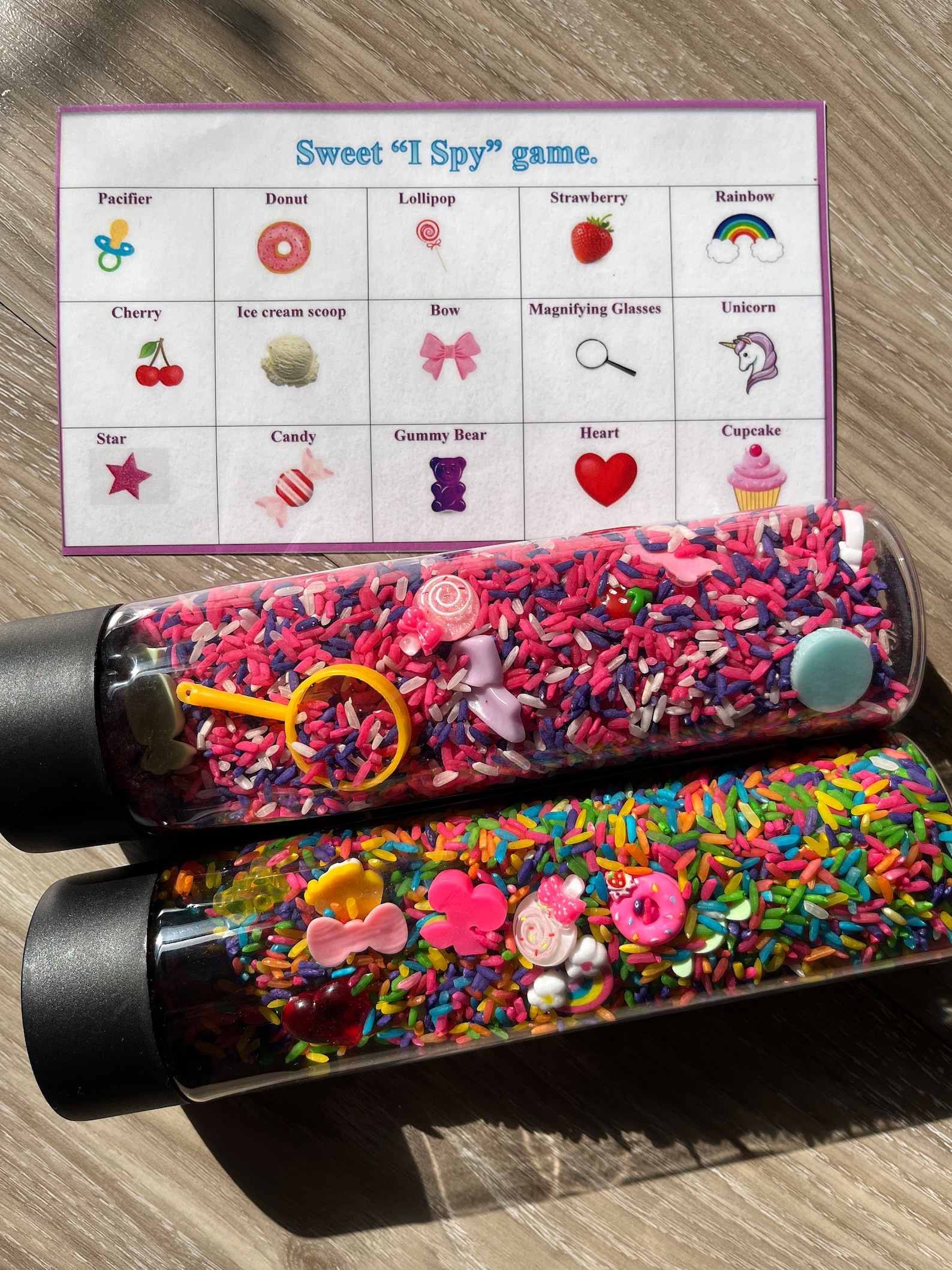 Sensory I Spy Bottles/montessori/sensory Bottles/spring/mermaid/farm ...