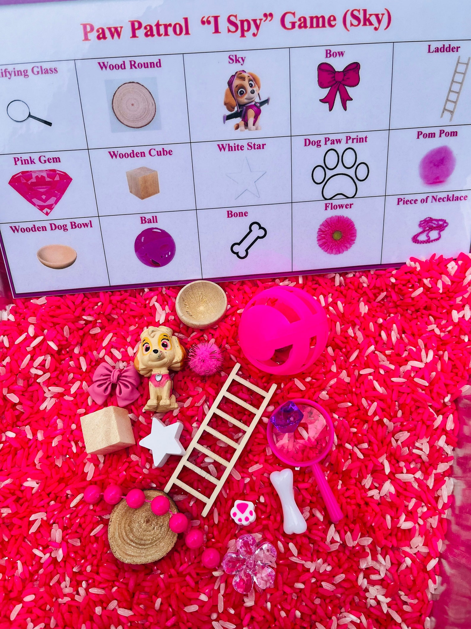 Sensory I Spy Bottles/montessori/favorite Pups I Spy/ Sensory Kit ...