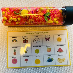 Sensory I Spy Bottle: Montessori Summer & Galaxy Themes - Etsy Canada