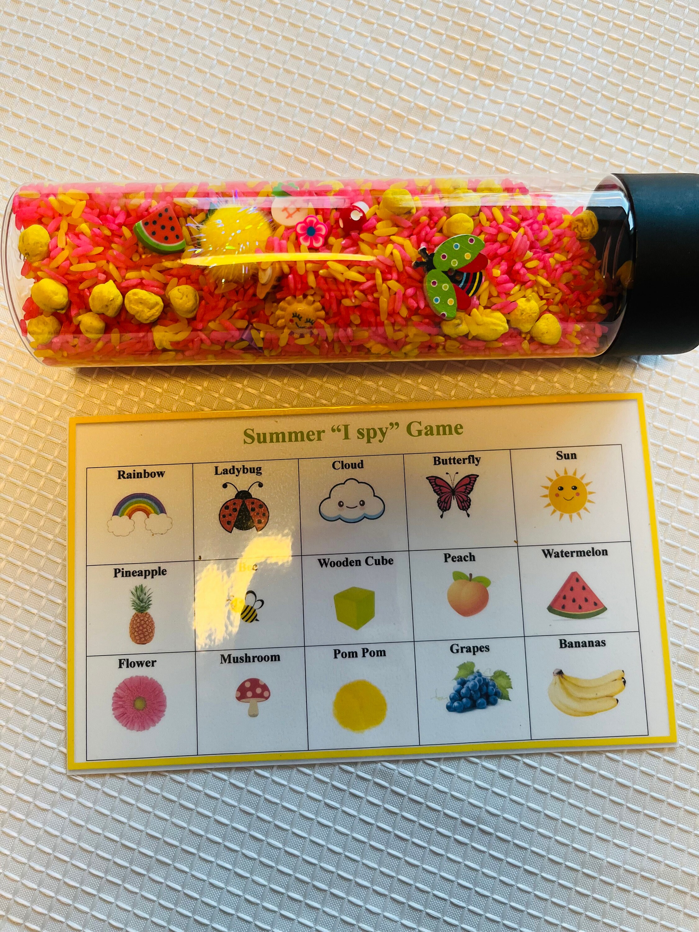 Sensory I Spy Bottle: Montessori Summer & Galaxy Themes - Etsy