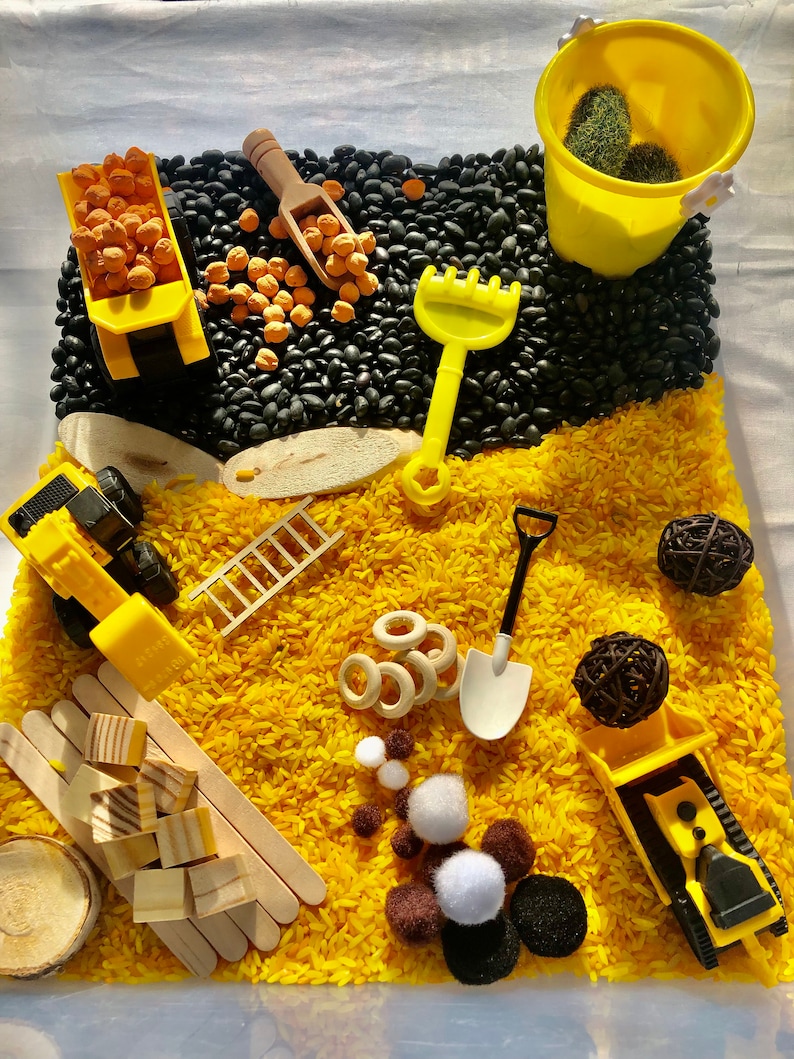 Construction Sensory Bin/montessori/children/building Sensory - Etsy