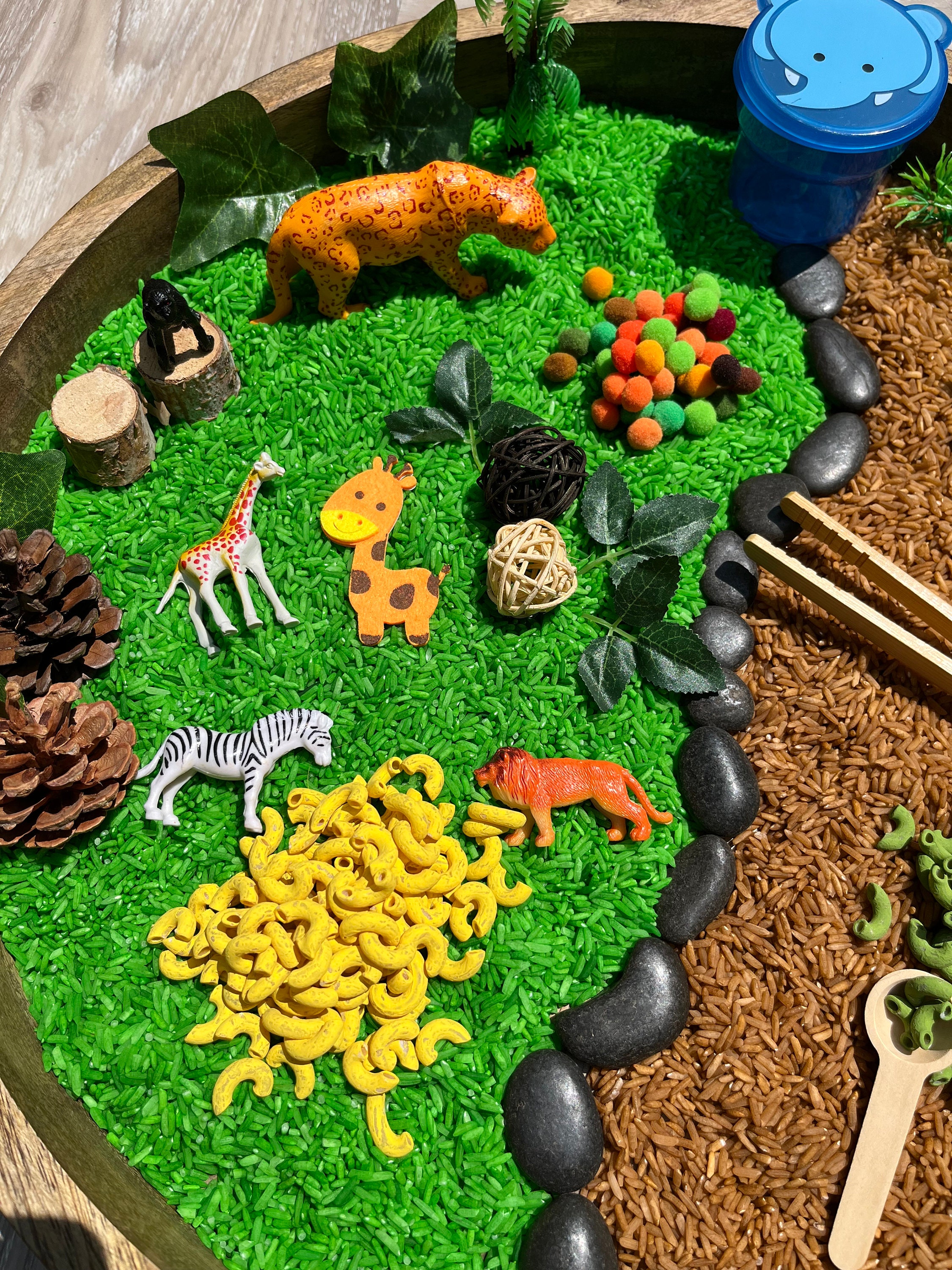 Sensory Bin/montessori/safari Animals Sensory Bin/safari Animals/zoo ...