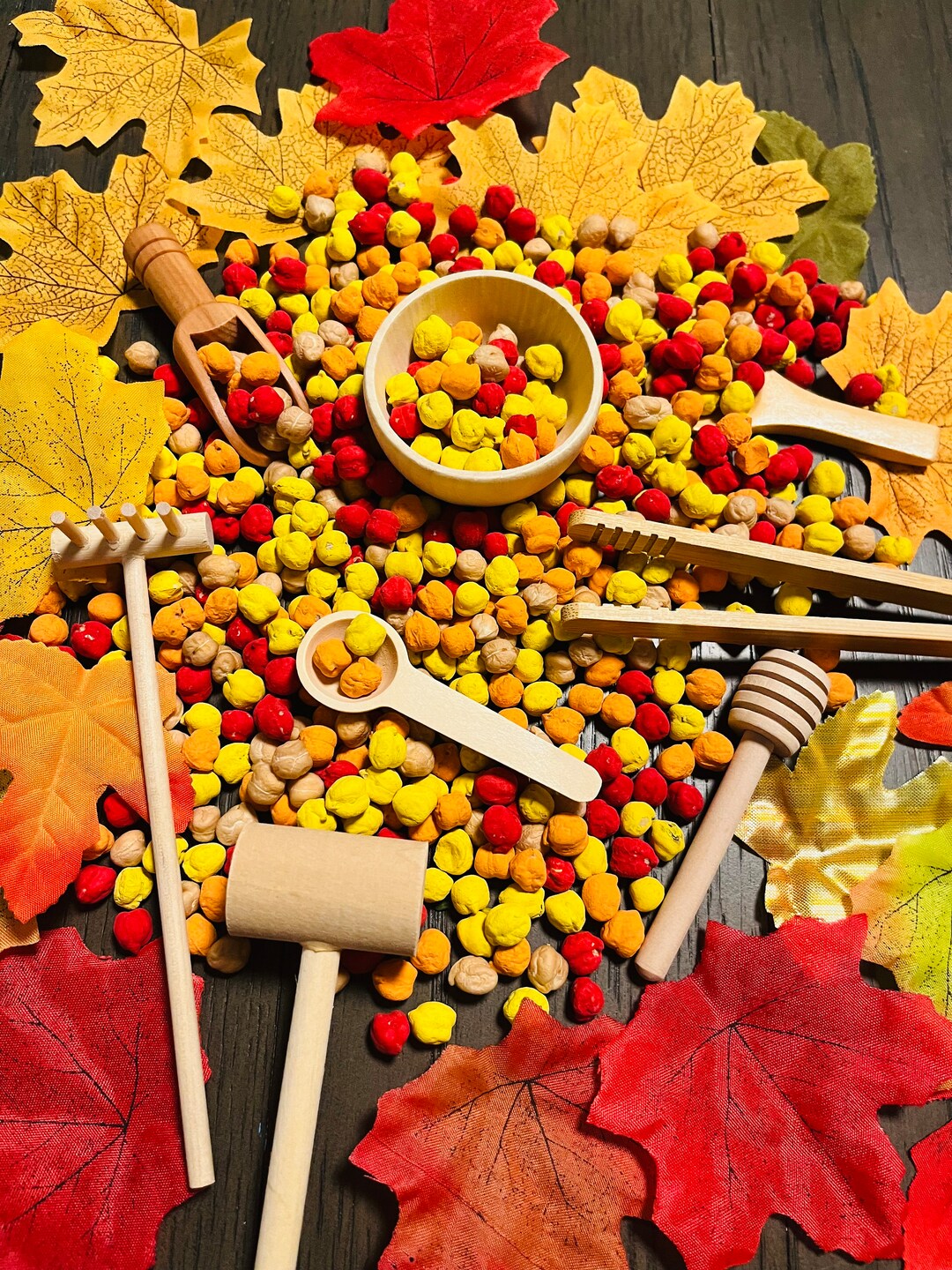 Wooden Sensory Tools Set: Montessori Toys for Sensory Bin Play - Etsy