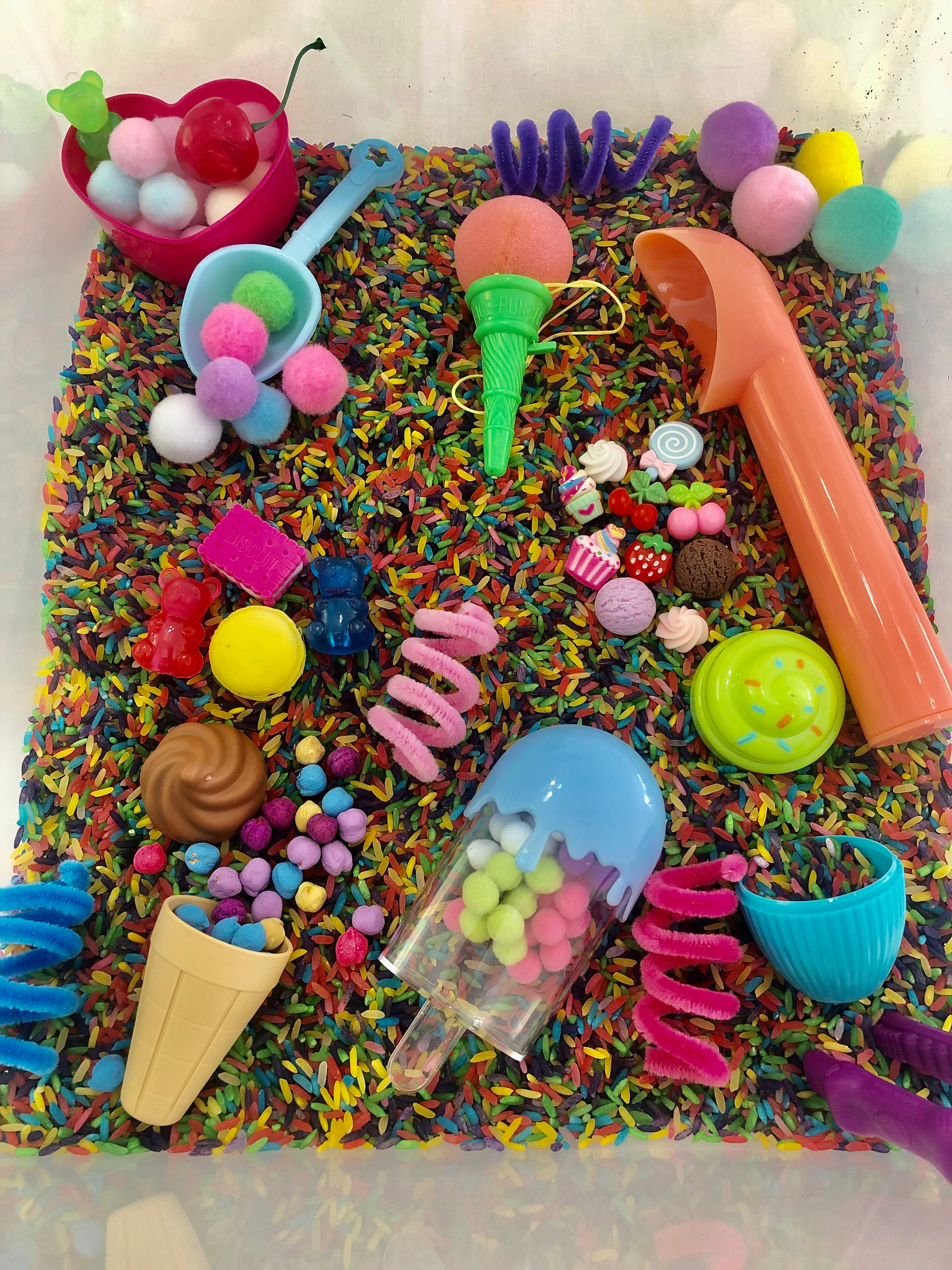 Ice Cream Sensory Bin: Pretend Play Montessori Toy - Etsy