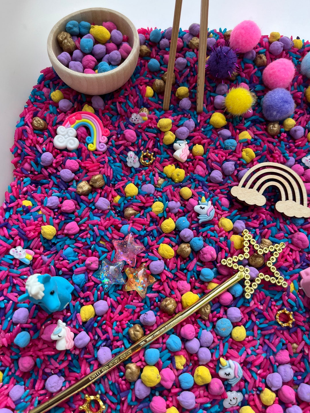 Unicorn Sensory Bin: Montessori Imaginative Play Kit - Etsy Canada