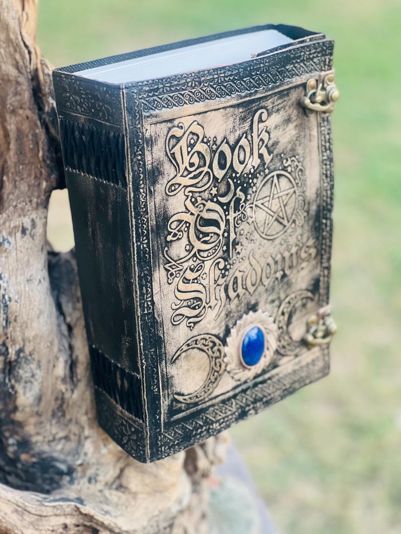 Book of Shadows, Leather Grimoire, Leather Journal, Magic Book ...