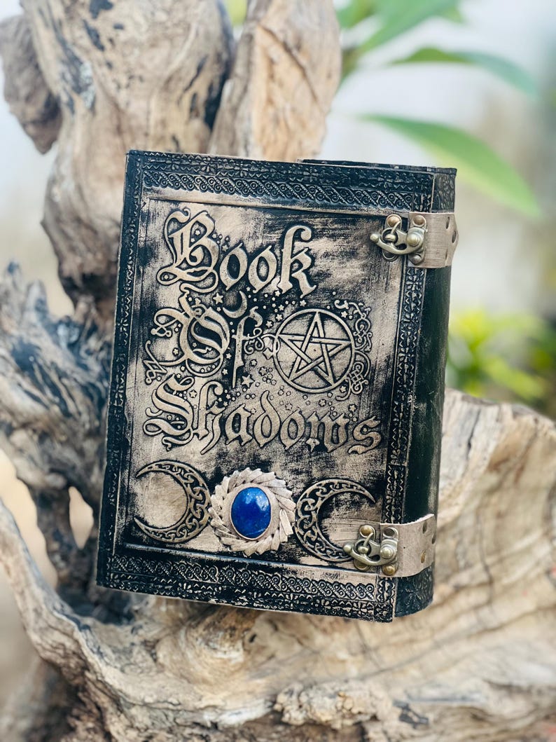 Book of Shadows, Leather Grimoire, Leather Journal, Magic Book ...