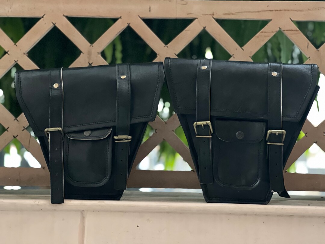 Leather Motorcycle Bag Saddle Bag Pannier Bicycle Bag Bike Bag Pair ...