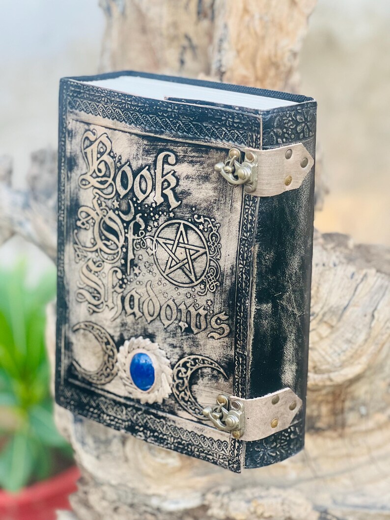 Book of Shadows, Leather Grimoire, Leather Journal, Magic Book ...
