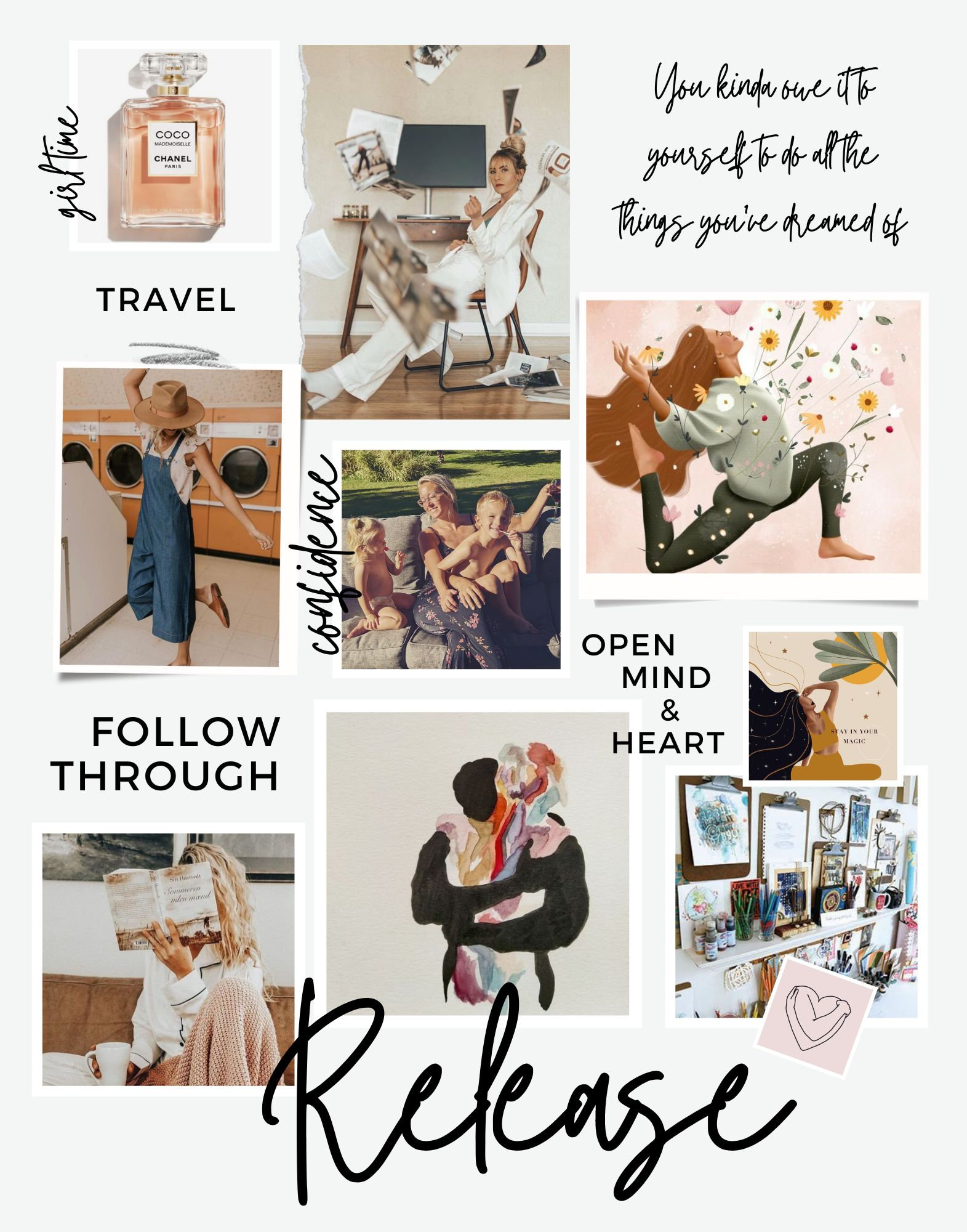 Calligraphy Digital Vision Board, 2024 Goal Planner, Downloadable ...