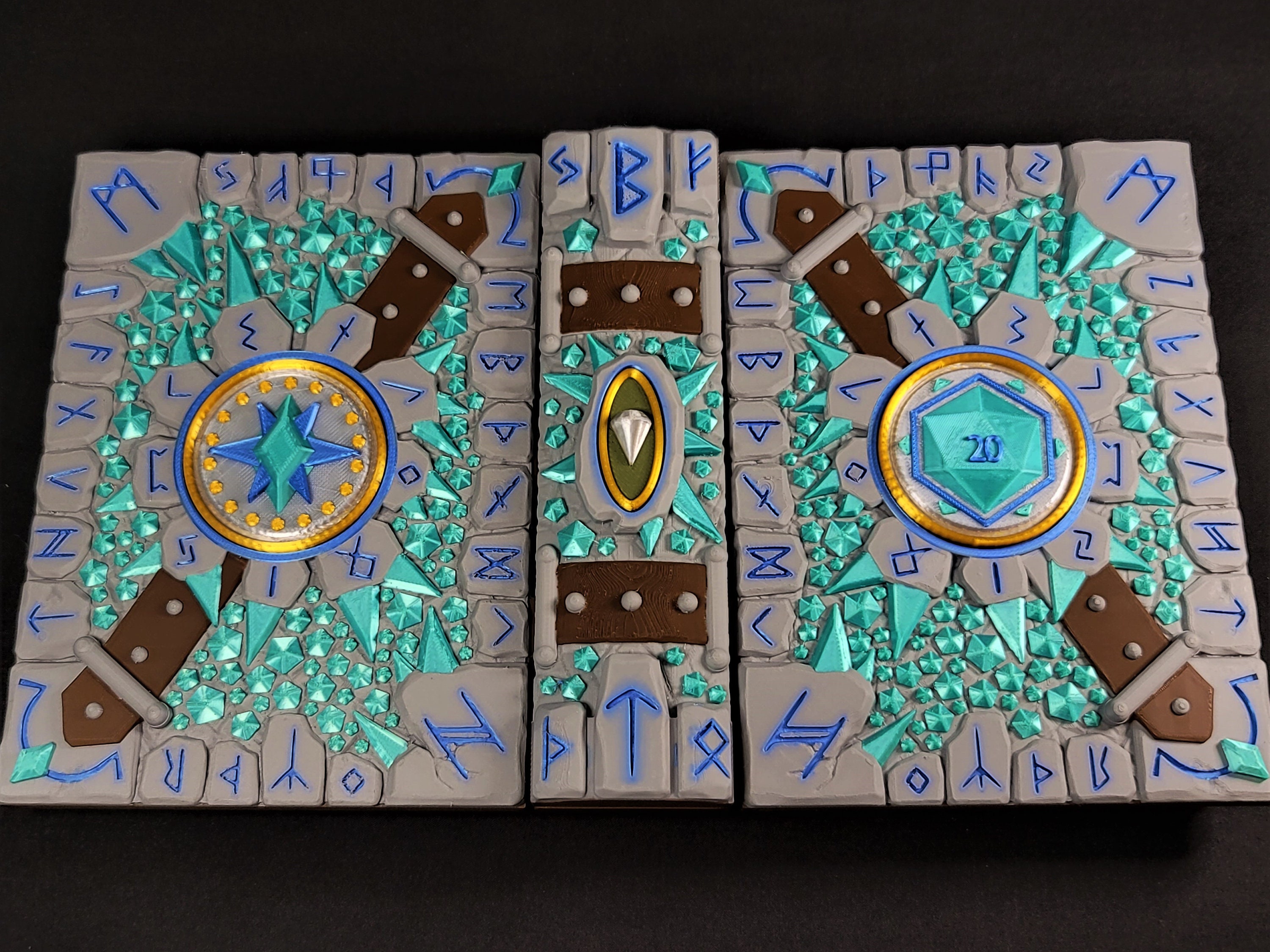 Runic Stone Enchanted Librarians Tome - Customizable Player Aid Storage ...