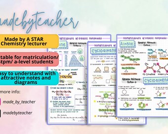 Chemistry Notes for A Level / Foundation - Etsy