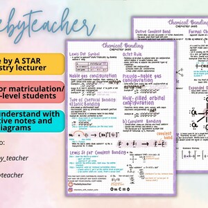 Chemistry Notes for A Level / Foundation - Etsy