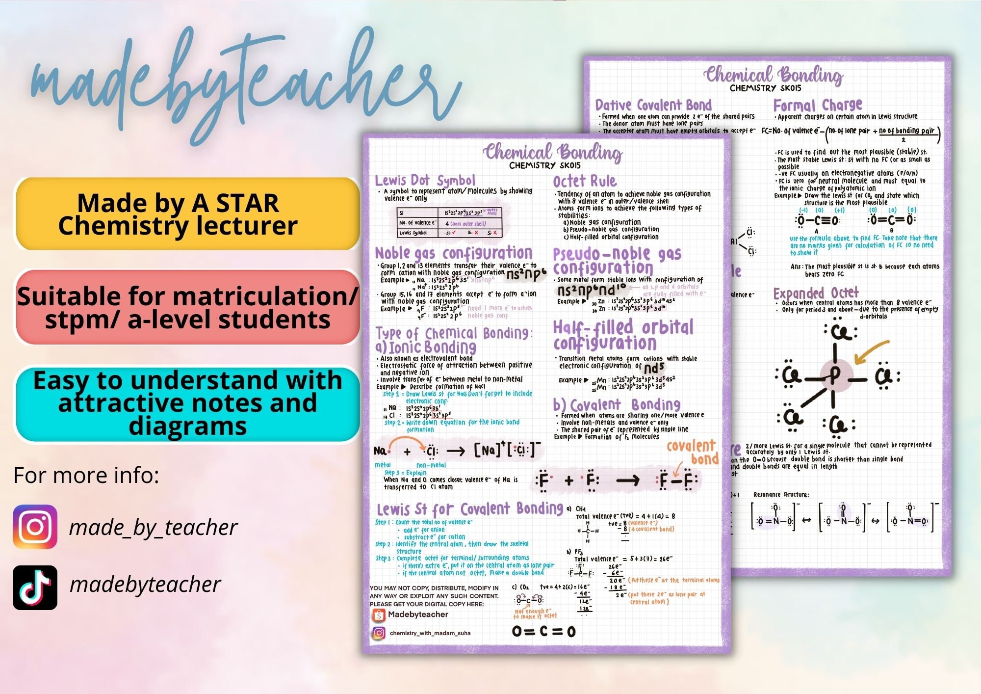 Chemistry Notes for A Level / Foundation - Etsy