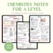 Chemistry Notes for A Level / Foundation - Etsy
