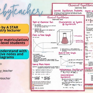 Chemistry Notes for A Level / Foundation - Etsy