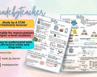 Physical Chemistry Notes for A Level / Foundation - Etsy