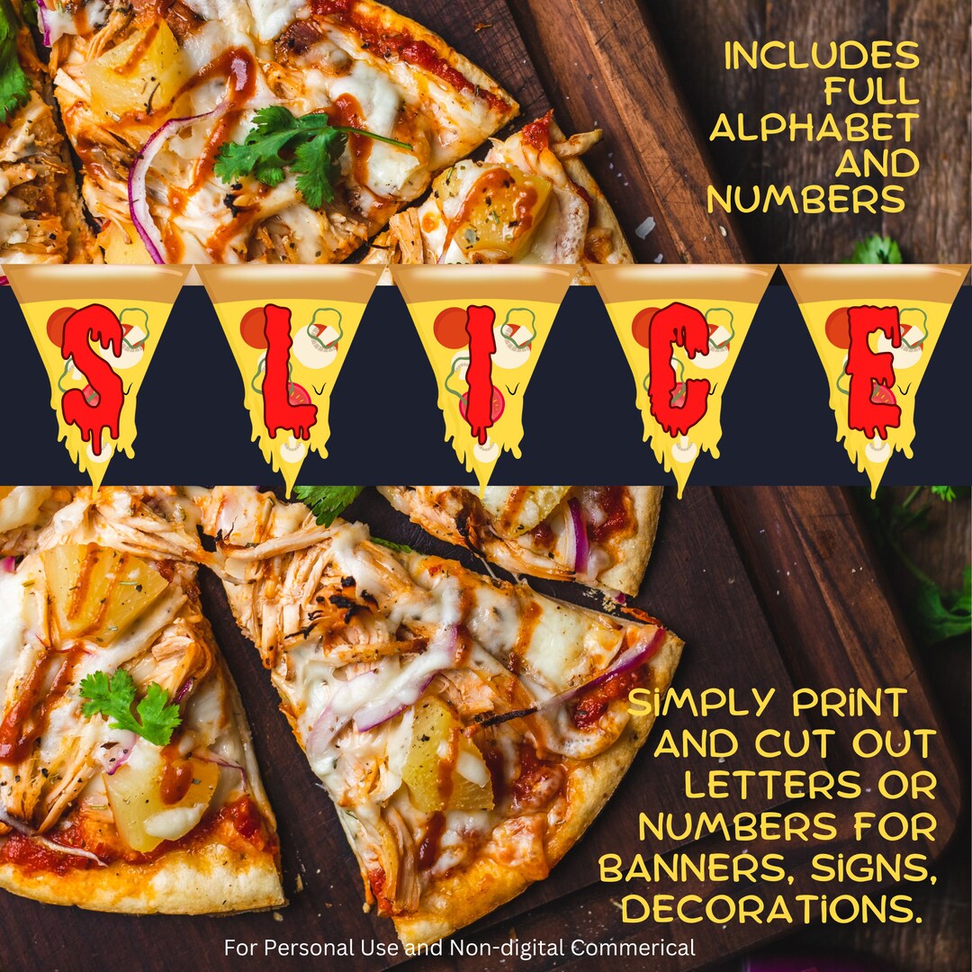 SLICE : Fun Themed Alphabet. Downloadable Printable Wall - Etsy