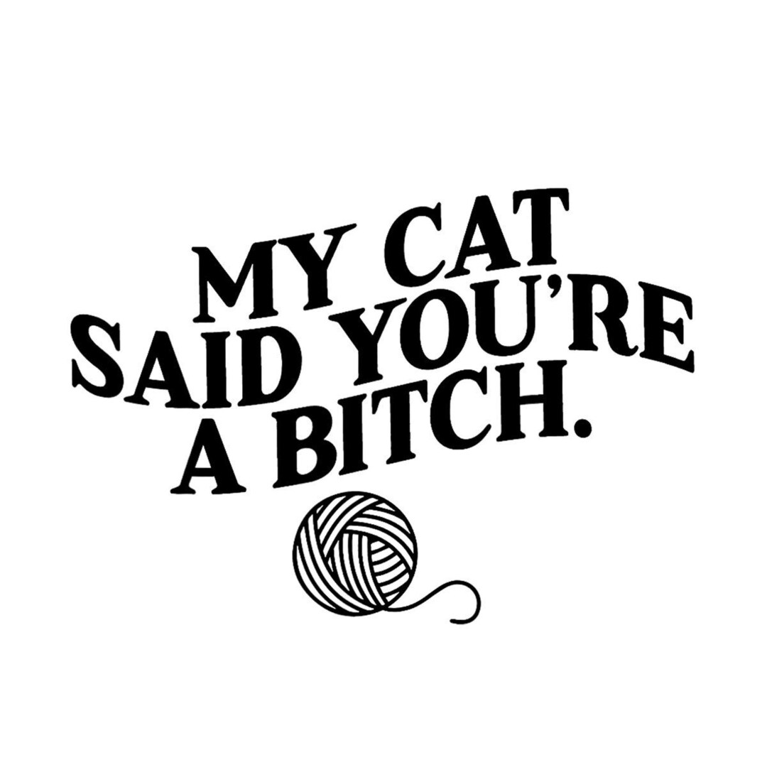 My Cat Said Youre A Bitch Funny Cat Digital Png Etsy