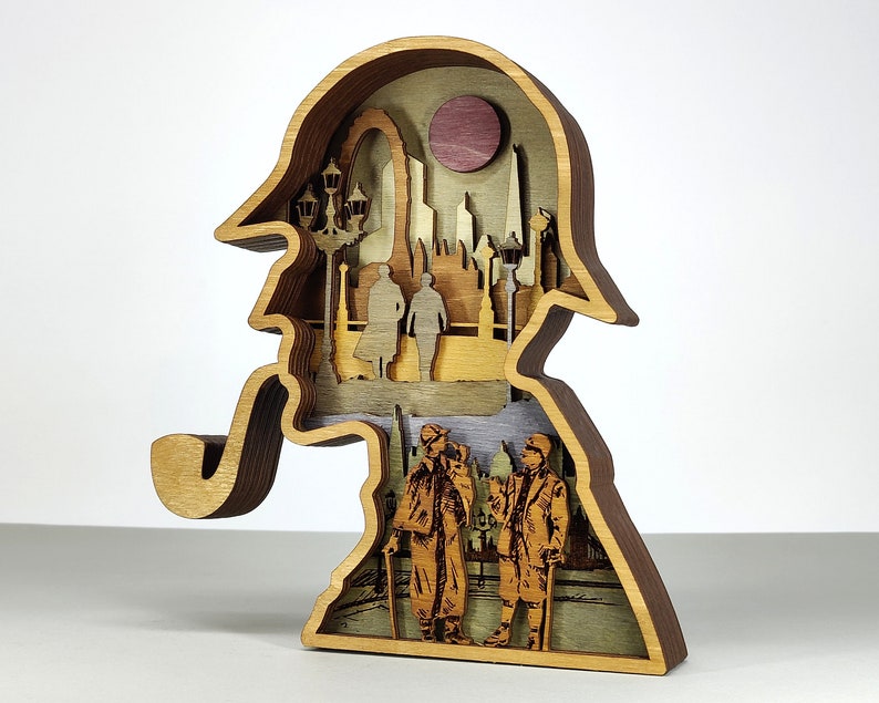 Detective SVG Laser Cut Files 9 Layer Art Piece for - Etsy