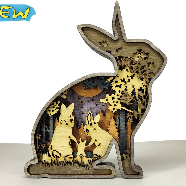 Laser Cut Rabbit - Etsy