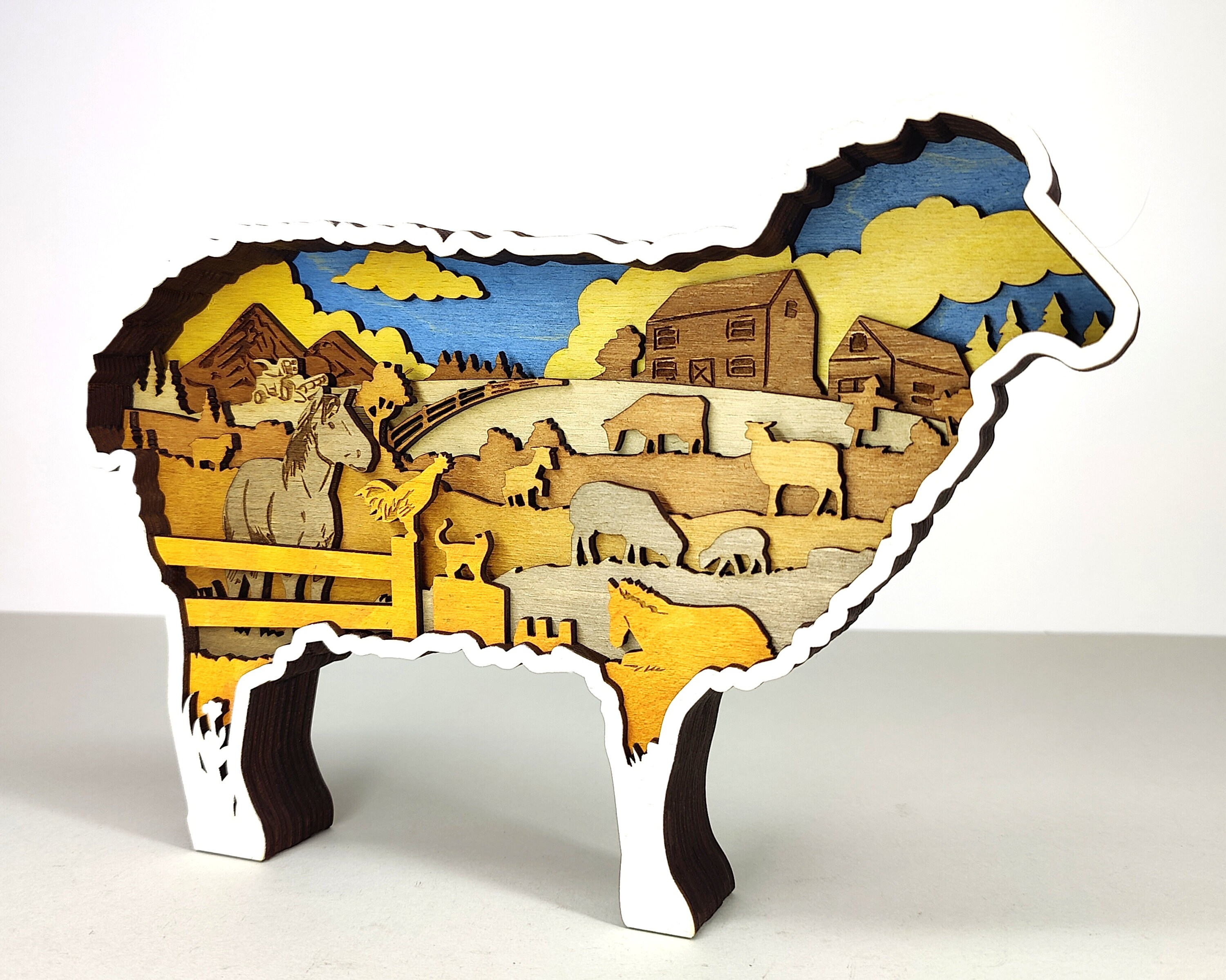 Sheep Lamb SVG Laser Cut Files 9 Layer Art Piece for - Etsy Australia
