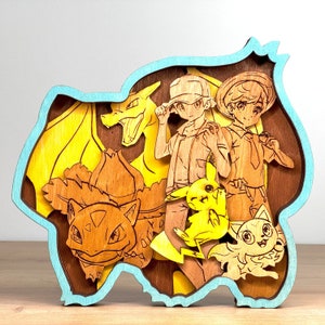 Bulbasaur SVG, Laser Cut Files - 6 Layer Art Piece for Glowforge ...