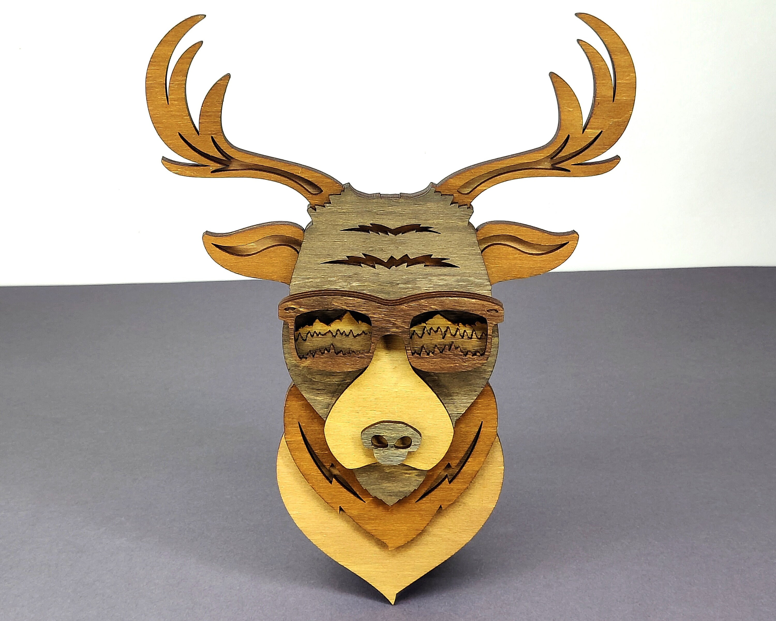 Deer Head SVG Laser Cut Files 6 Layer Art Piece for - Etsy