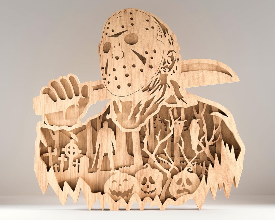 3D Multilayer, Horror Laser Cut File Svg, Movie Horror Scene Svg ...