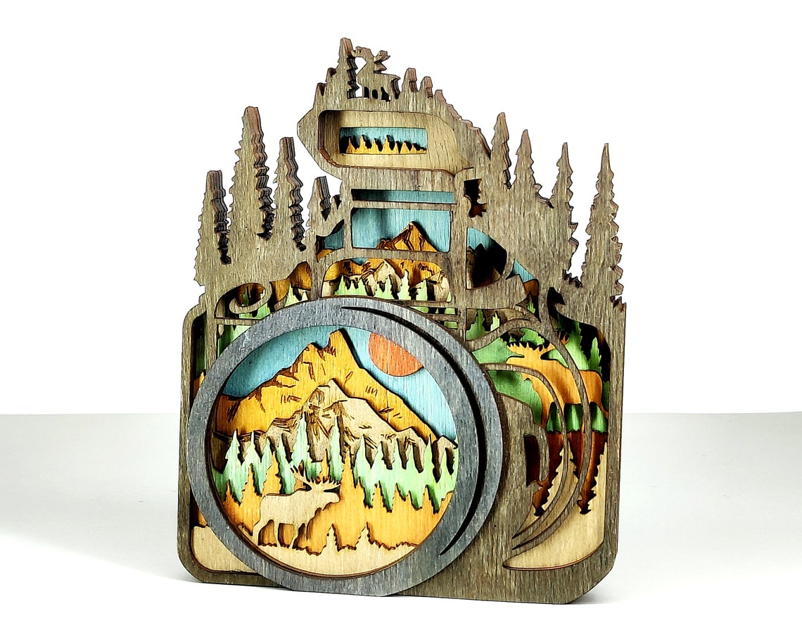 3D Camera Photography Svg Laser Cut Files Camera Svg - Etsy UK